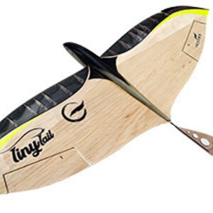 Tiny Tail 2ch RC Radio Control Glider Air Plane Kit Free Flight Bungee ...