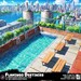 Roof Top Pool Big City Illustration Anime Background Art | Digital ...