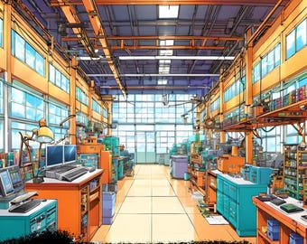 Abandoned Factory #3 Shop Manga Anime Background Scene | Digital ...