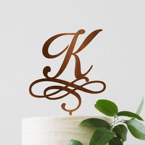 K Cake Topper, Letter K Cake Topper for Wedding, Wedding Cake Topper ...