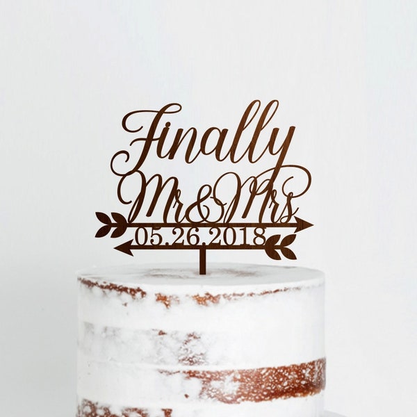 Mr Mrs Cake Topper - Etsy