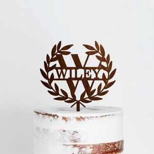 Custom Wedding Cake Topper, W Letter Topper, Monogram Cake Toppers ...