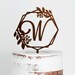 Letter W Cake Topper, Initial Wedding Cake Topper, Single Initial ...