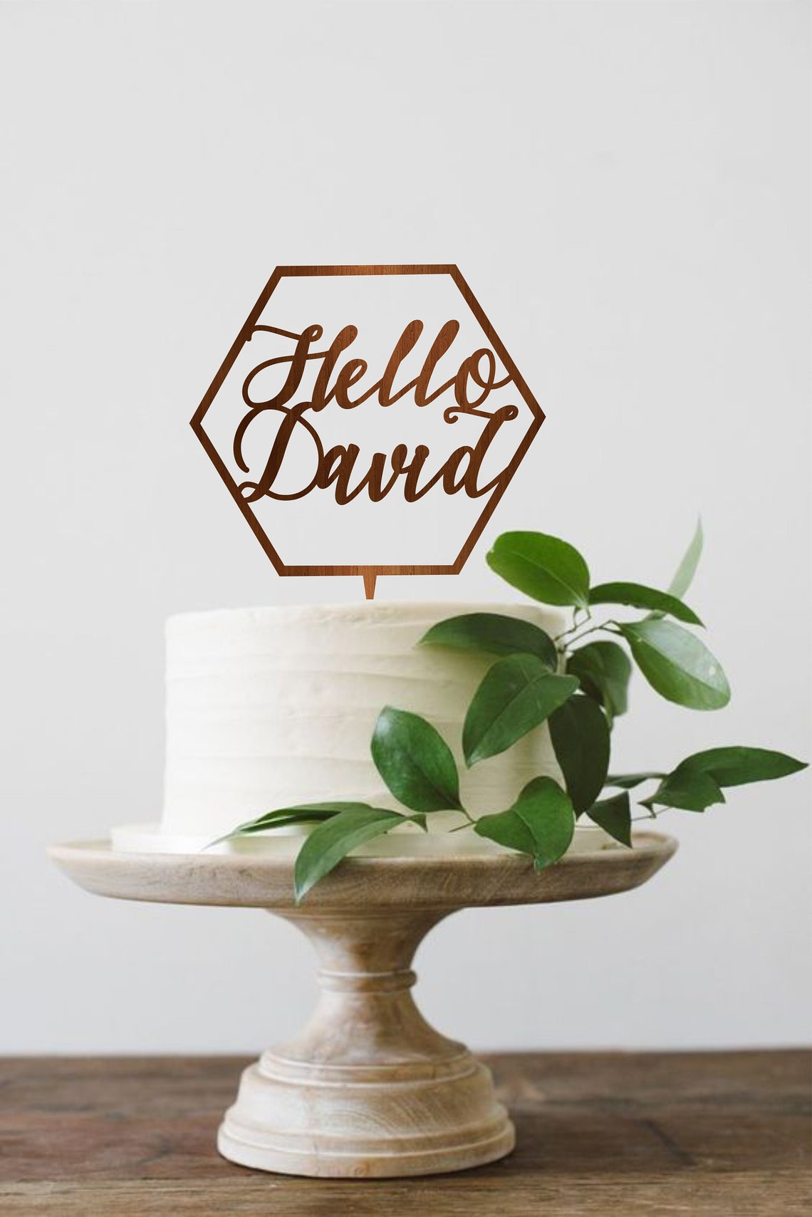 Hexagon Cake Topper Baby Shower Cake Topper With Personalized | Etsy