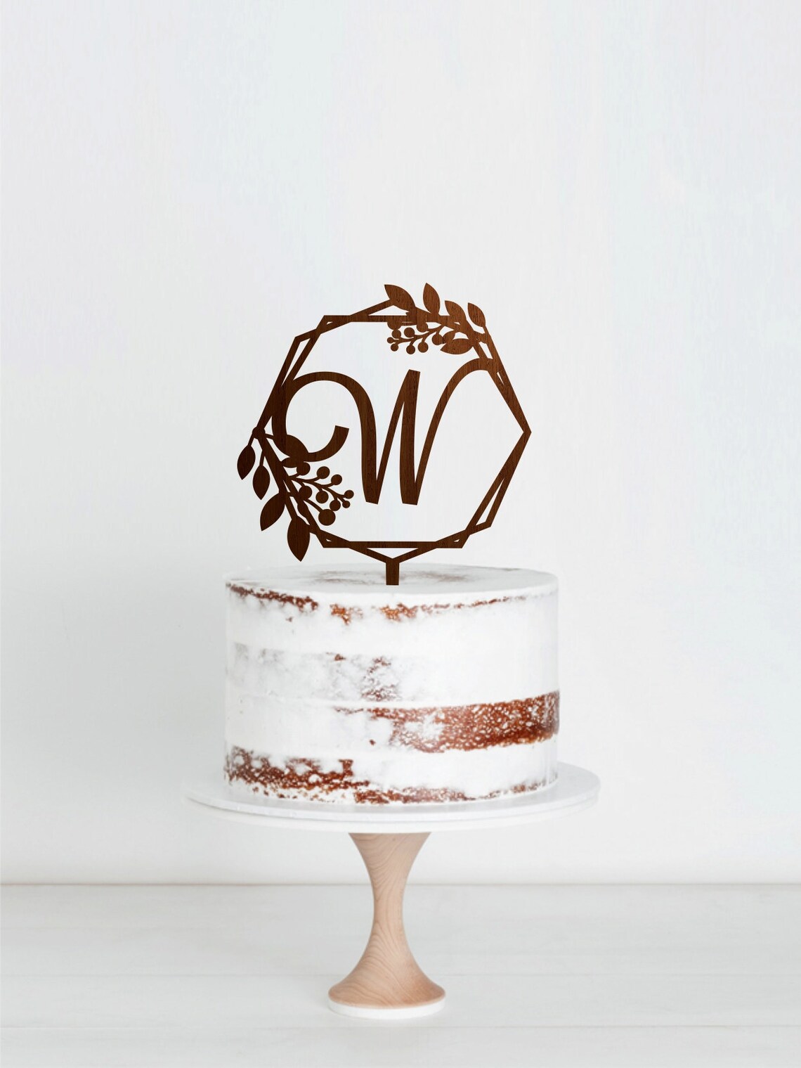 Letter W Cake Topper Initial Wedding Cake Topper Single - Etsy