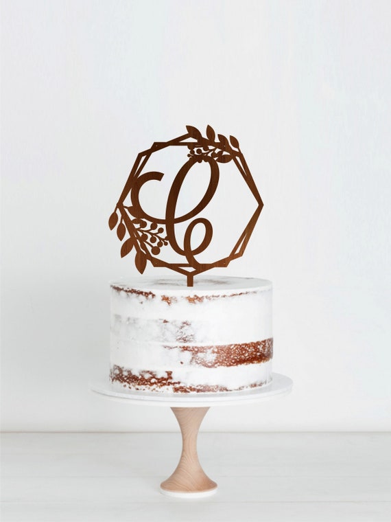 Monogram Wedding Cake Toppers C