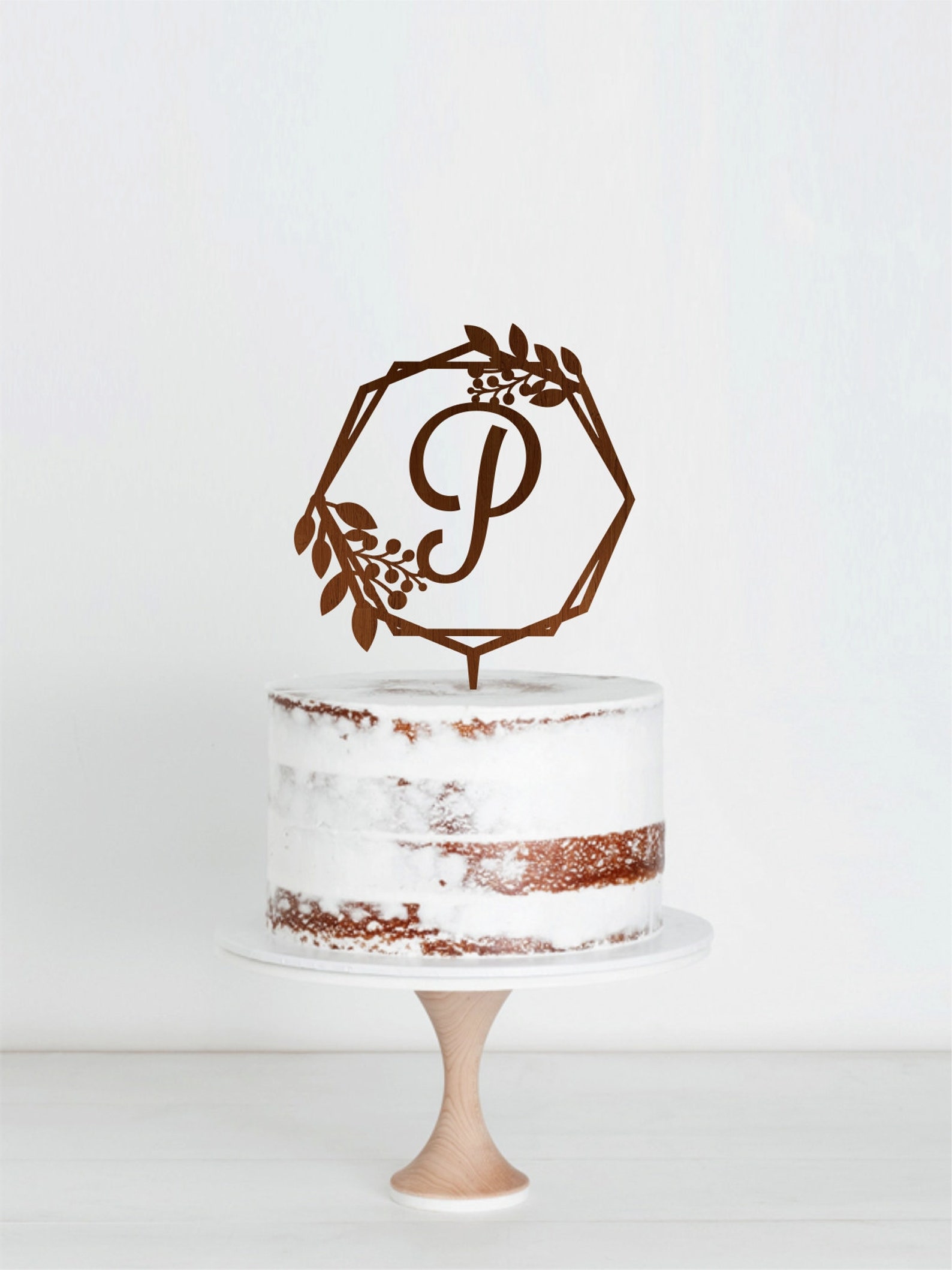 Hexagon Wedding Cake Topper Geometric Wedding Cake Topper | Etsy