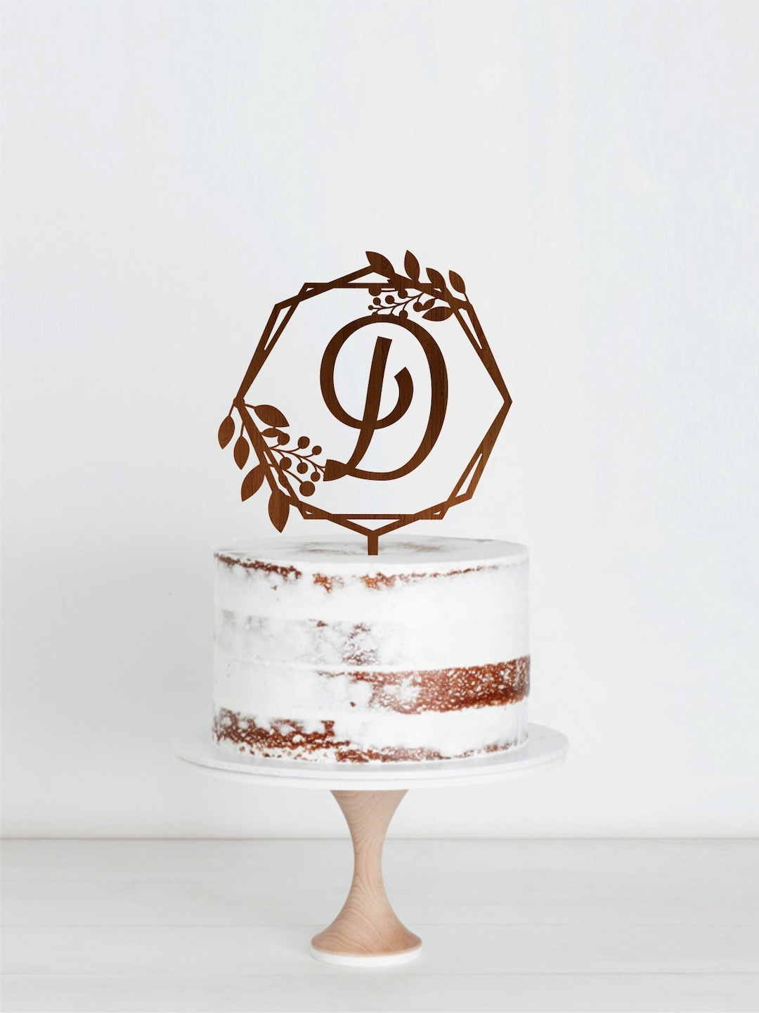 Letter D Wedding Cake Topper Single Initial Cake Topper D - Etsy