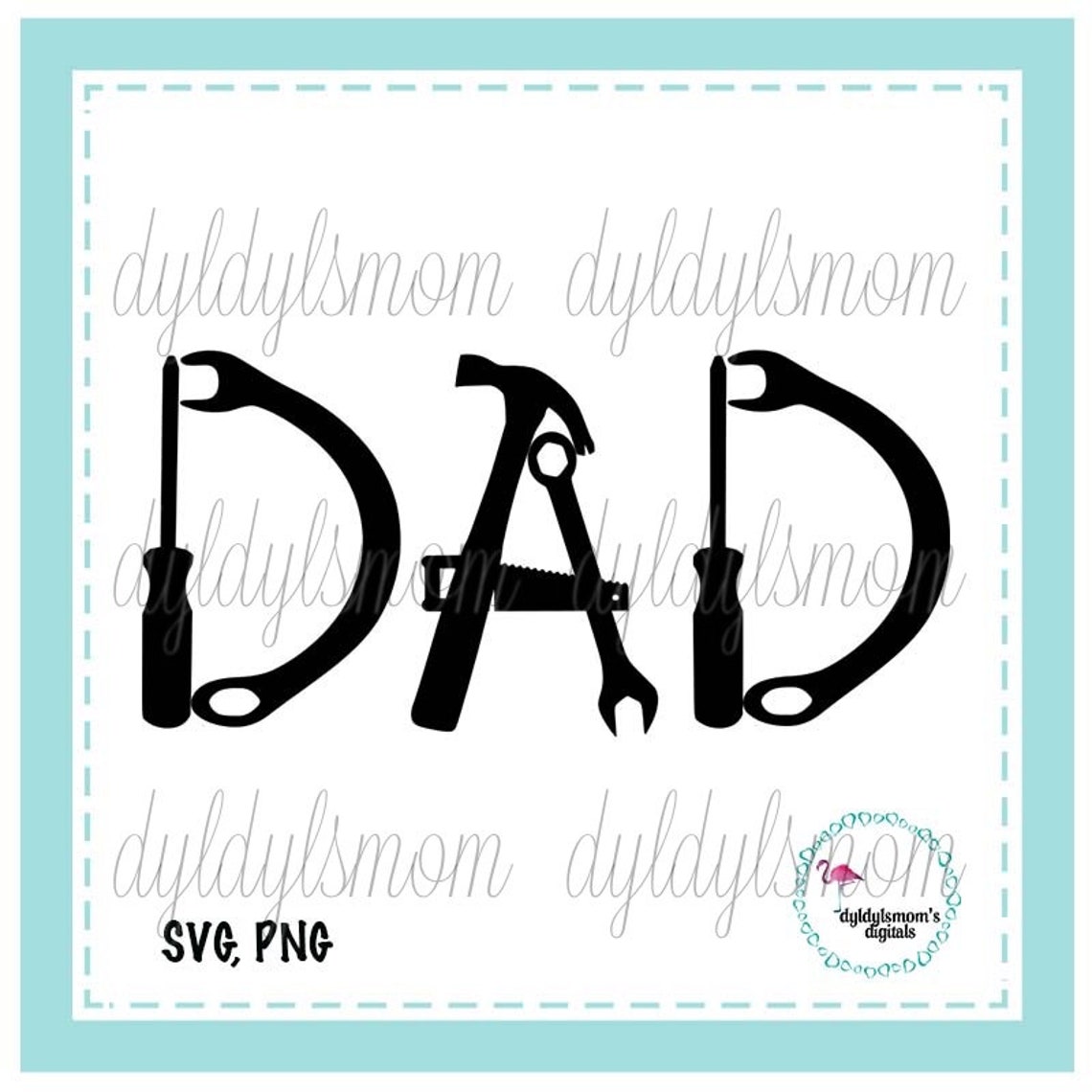Dad Word Made Out of Tools in SVG and PNG for Cutting Files or Designs ...