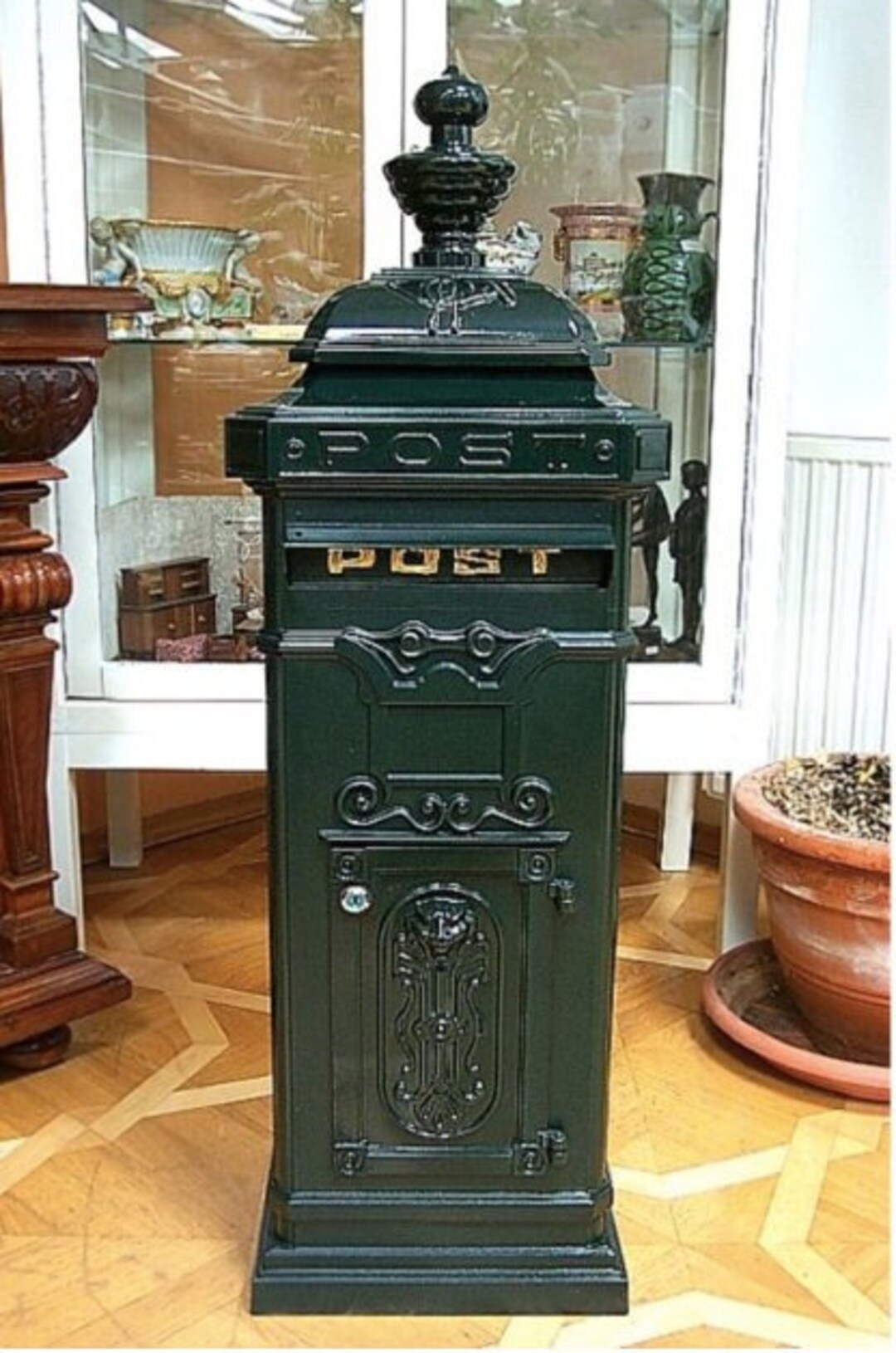 Vintage Style Aluminum Cast Mailbox in Antique Green - Etsy