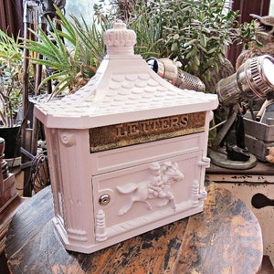 Vintage Victorian Style White Post Box - Etsy