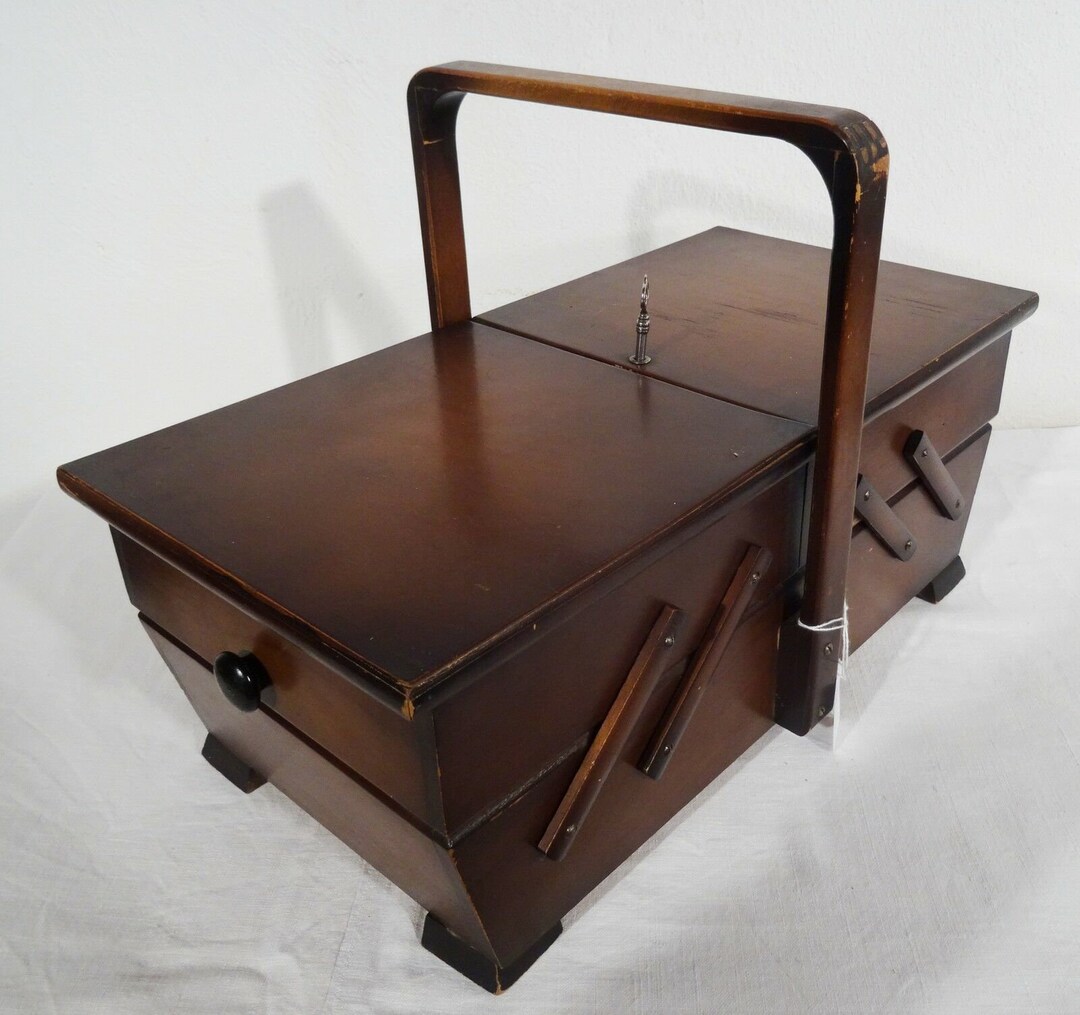 Vintage Sewing Box Utensil Box Beech Sewing Box 1950s Sewing - Etsy