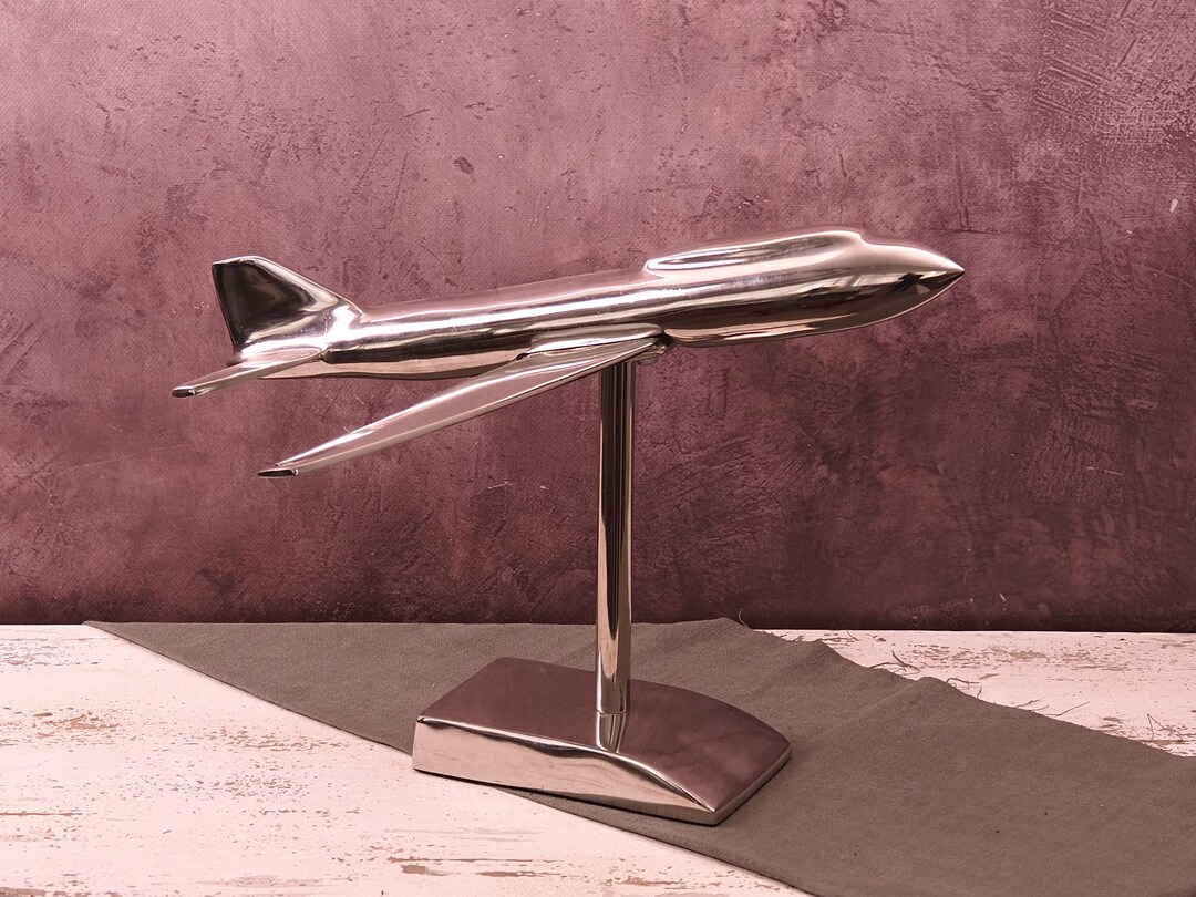 Vintage Metal Aircraft Model: Large Decorative Airplane for Home ...