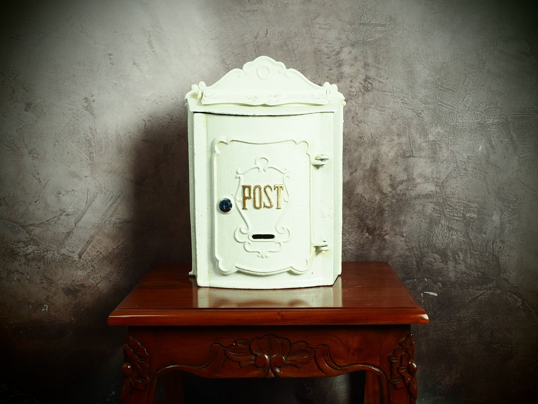 Vintage Mailbox, Outdoor Metal Letter Drop, Antique Mailbox, Iron Heavy Mailbox, Letterbox, Mail ...