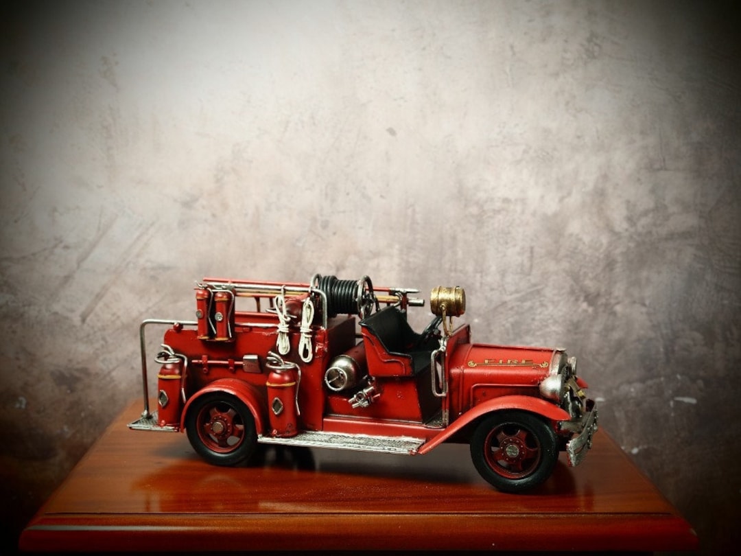 Timeless Elegance: Antique Iron Fire Engine of Vintage Charm - Etsy