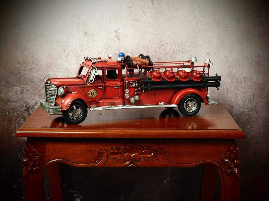 Exquisite Vintage Cast Iron Fire Engine: A Collector's Dream Piece - Etsy