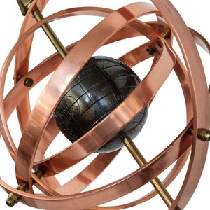 Vintage Armillary Sphere World Machine Sundial Metal Decor Masterpiece ...