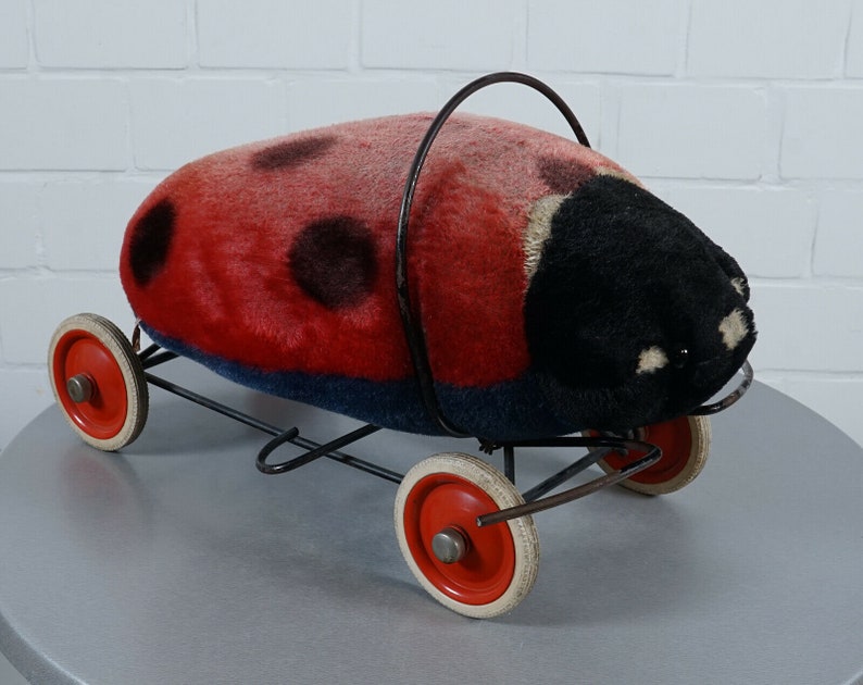Steiff Ladybug on Wheels Sitting Animal Pull-along Scooter - Etsy