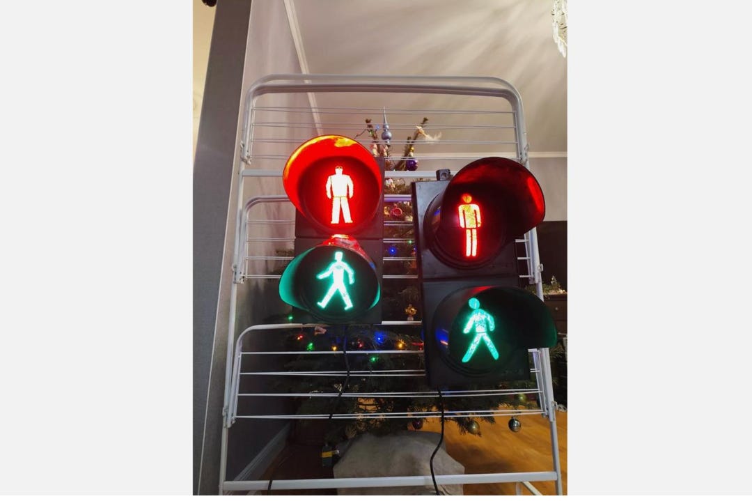 Authentic 1970s German Pedestrian Signal Lamp Vintage Traffic Light ...