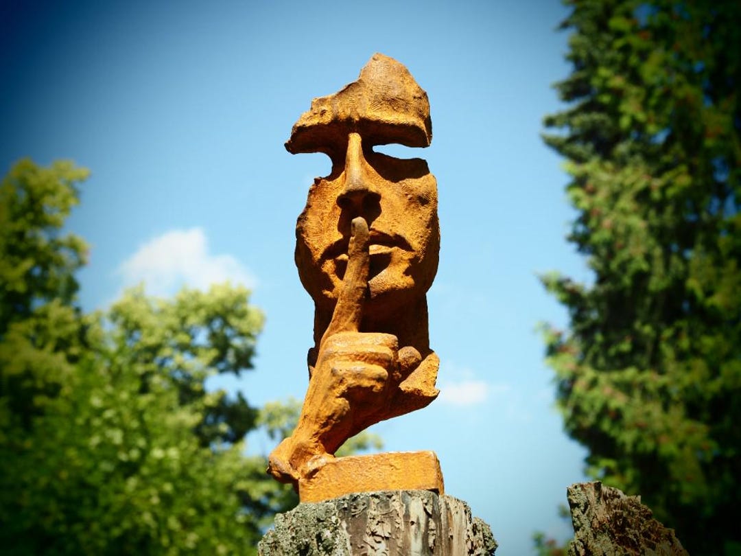 Elegant Modern Cast Iron Sculpture serenity in Rust - Etsy