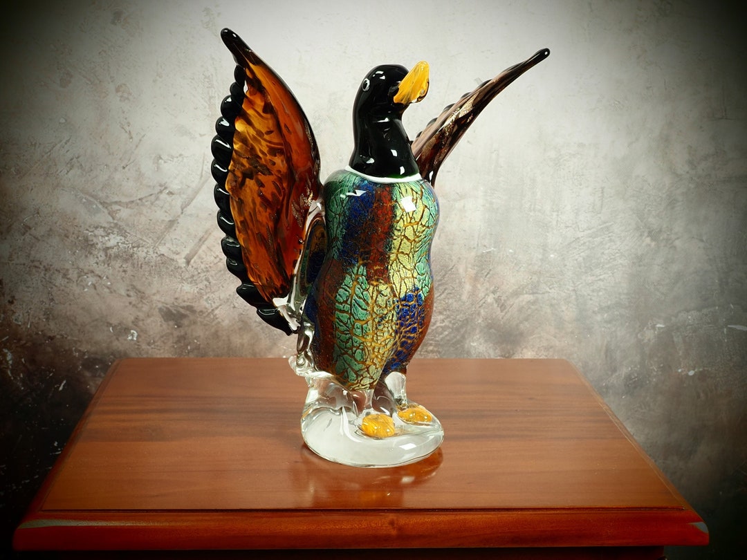 Enchanting Murano Glass Duck Figurine: A Pristine Antique for Exquisite ...