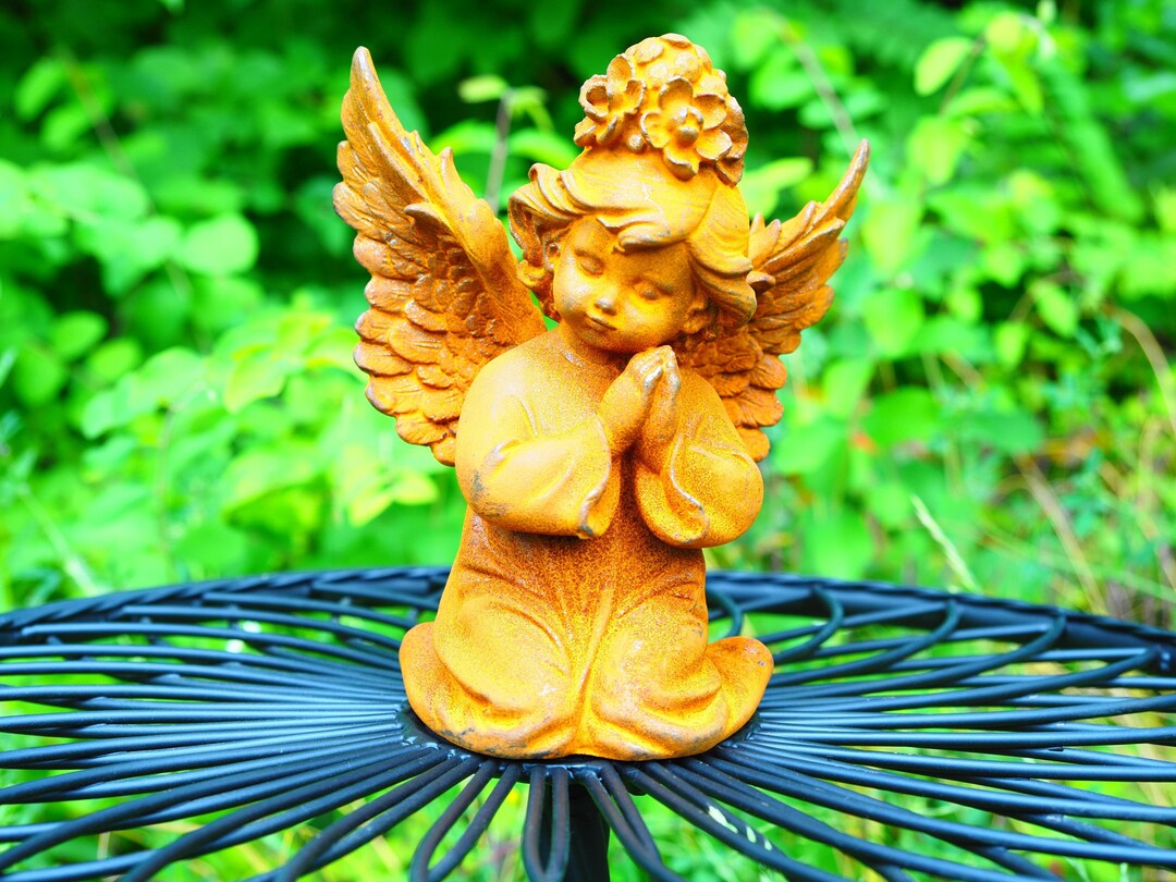 Cast Iron Sleeping Angel Angel Sculpture, Cast Iron Decor, Garden ...