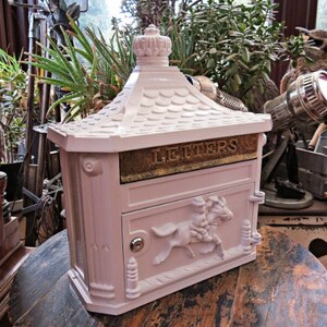 Vintage Victorian Style White Post Box - Etsy