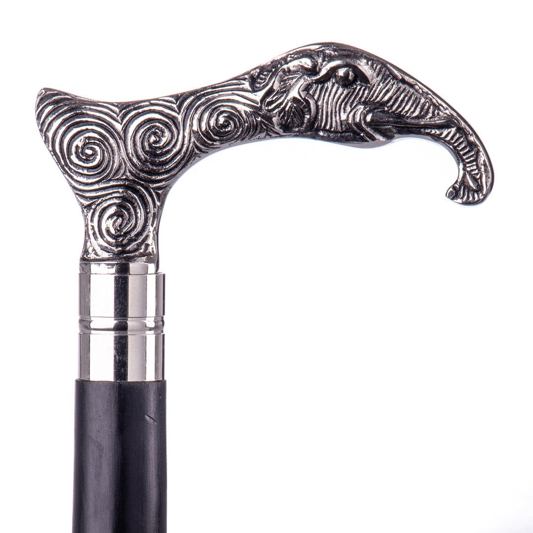 Detachable Elephant Walking Stick Made of Precious Wood With Brass ...