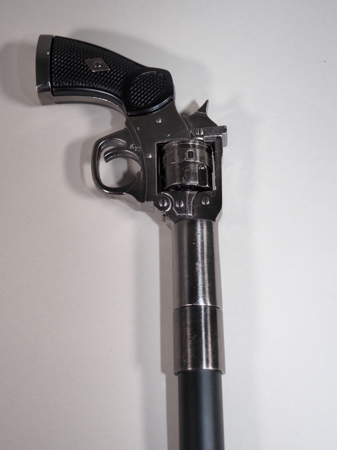 Vintage Walking Stick With Gun, Wooden Cane, Gun Handle - Etsy