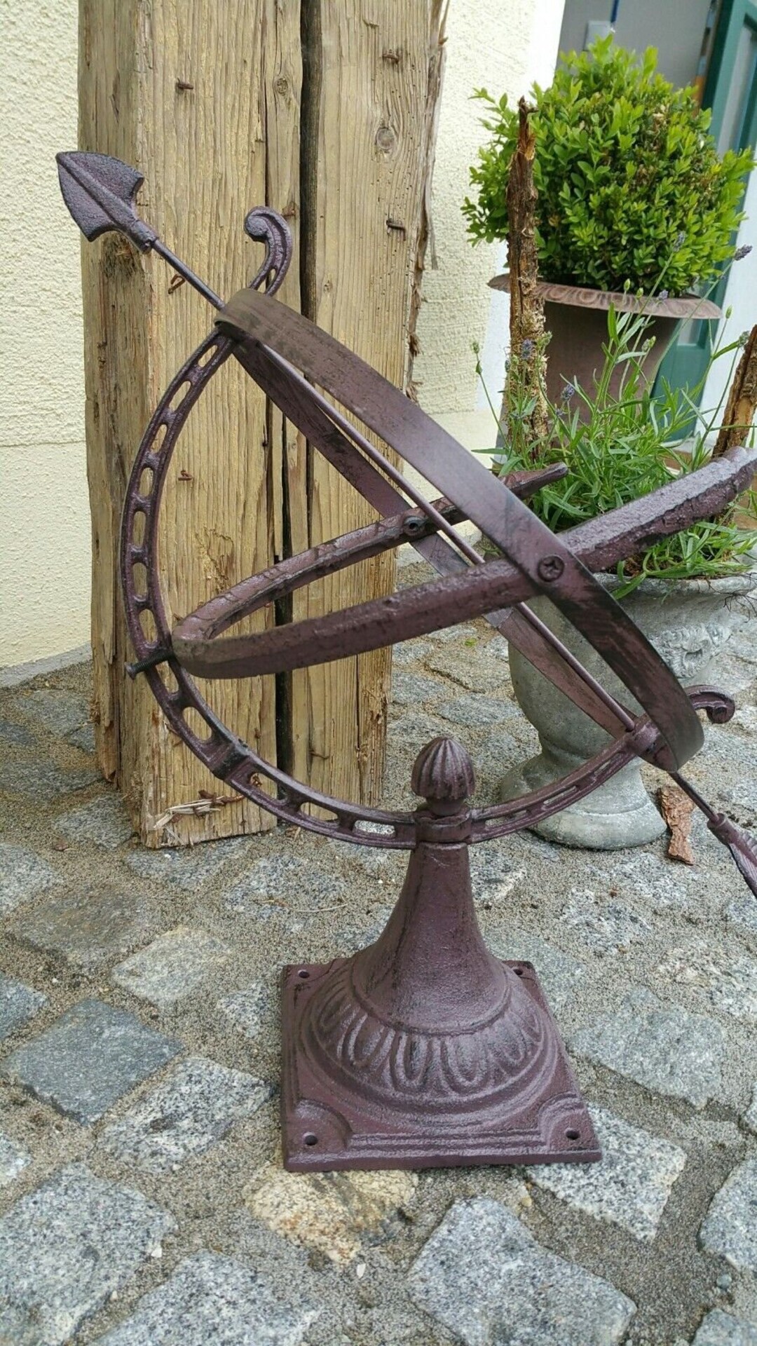 Antique English Garden Style Sun Dial 55 Cm Height, Made of Cast Iron ...