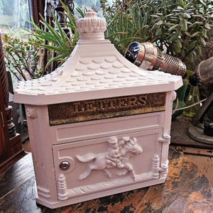 Vintage Victorian Style White Post Box - Etsy