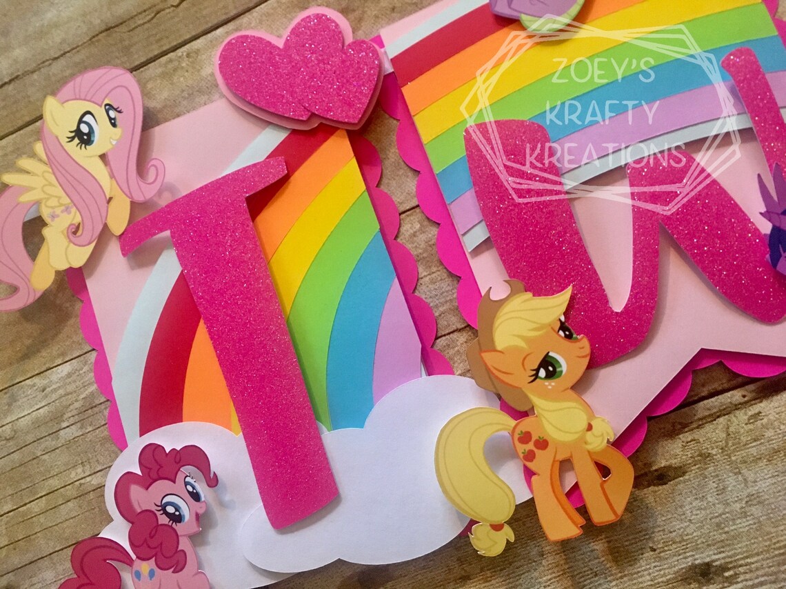 My Little Pony Highchair Banner/my Little Pony Party/my Little - Etsy