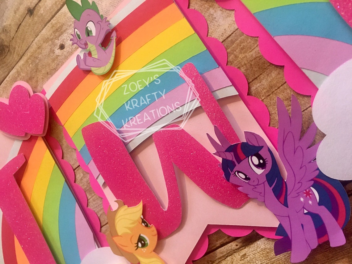 My Little Pony Highchair Banner/my Little Pony Party/my Little - Etsy