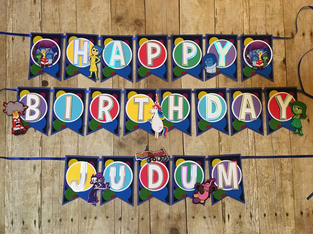 Inside Out Birthday Banner - Etsy