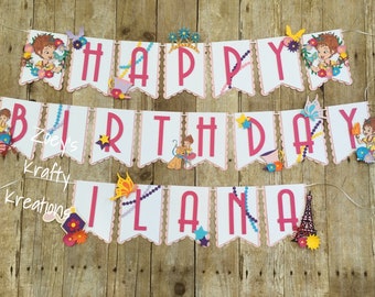 Fancy Nancy Inspired Birthday Banner! Handpainted on Thick Kraft Paper ...