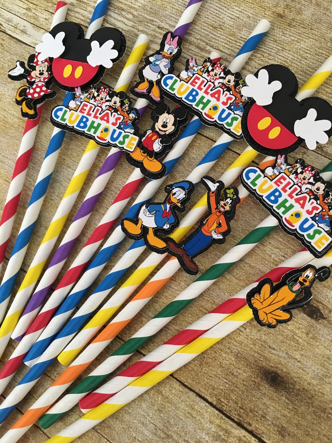 Mickey Mouse Clubhouse Paper Straws-12pcs - Etsy