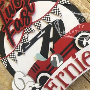 Two Fast Retro Racer Cake Topper - Etsy