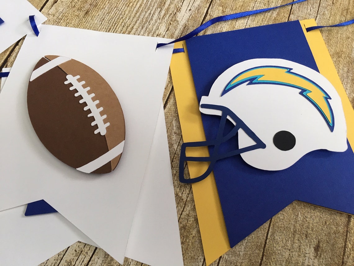 Chargers Football Birthday Banner/birthday Banner/chargers - Etsy