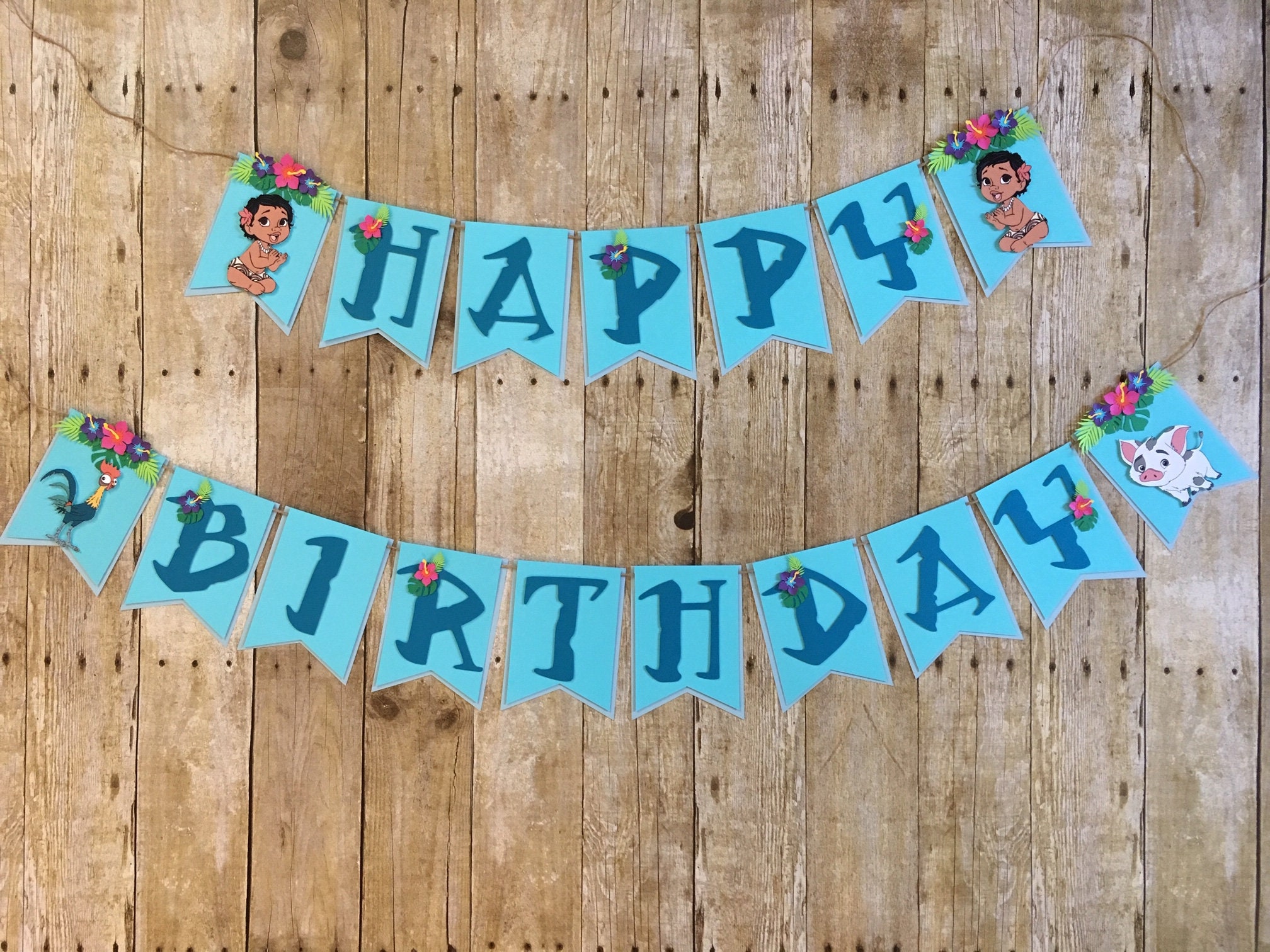 Baby Moana Inspired Birthday Banner/moana Theme/moana Banner/birthday ...