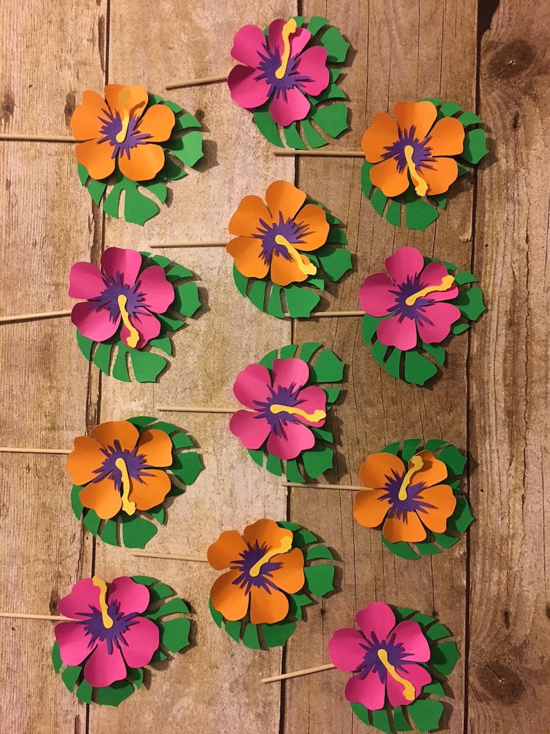 Hawaiian Tropical Theme Party Set Tropical Party Tropical Etsy