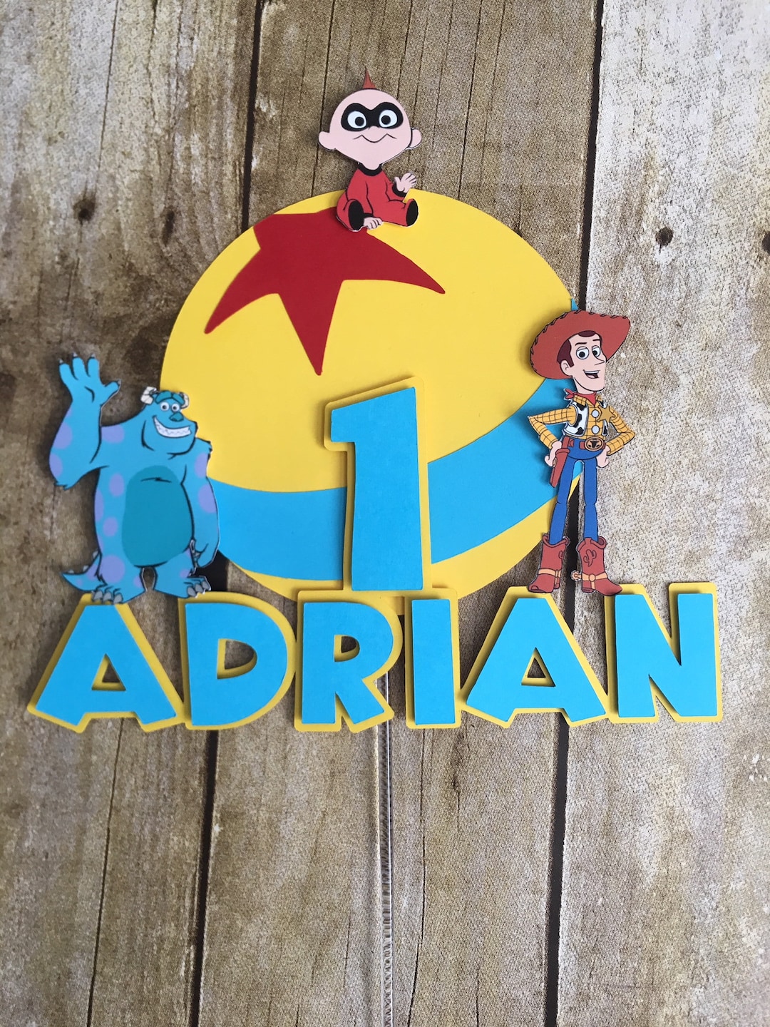 Pixar Cake Topper/pixar Party/pixar Theme/pixar Inpsired/pixar Birthday ...