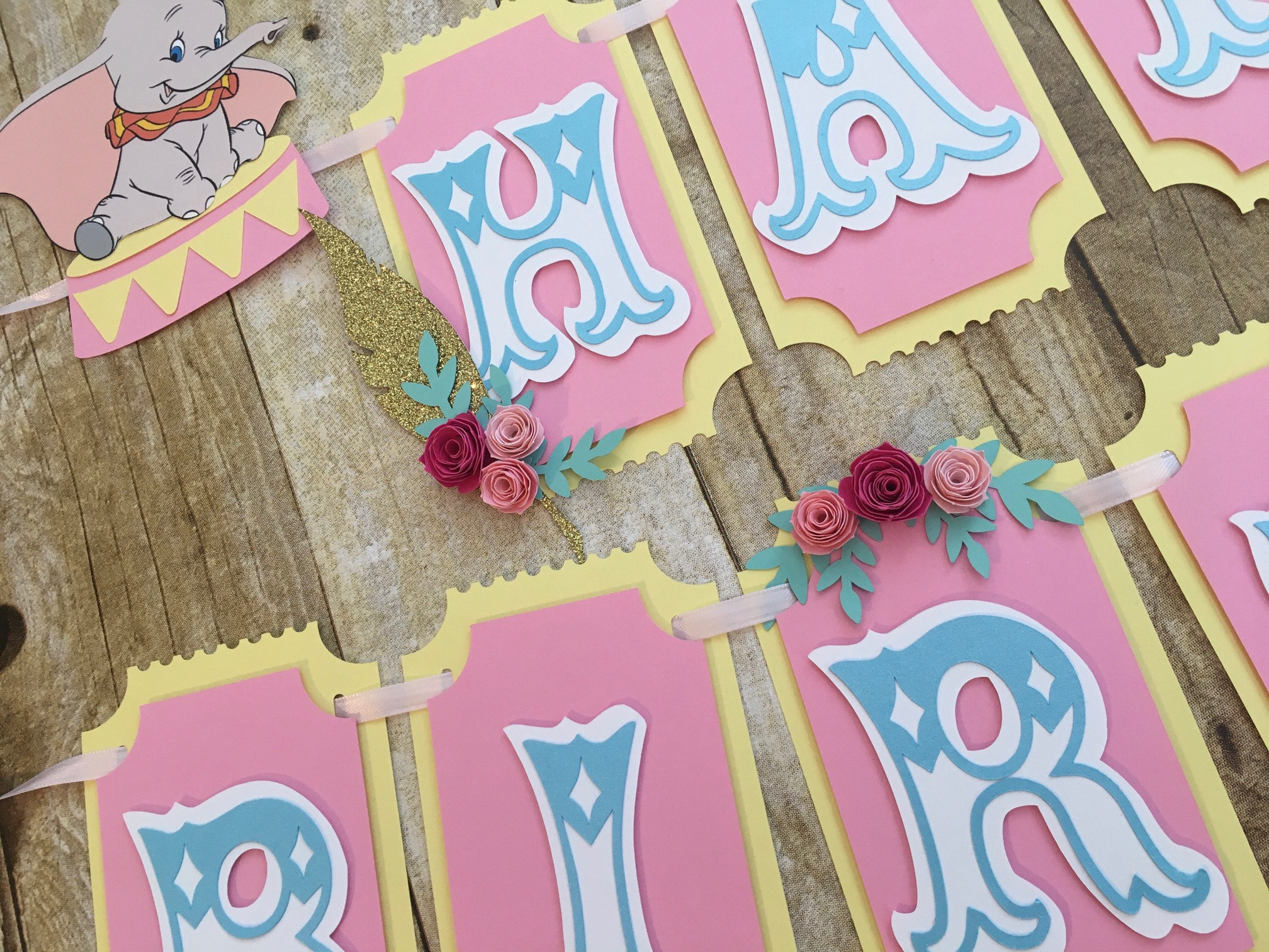 Dumbo Floral Banner - Etsy