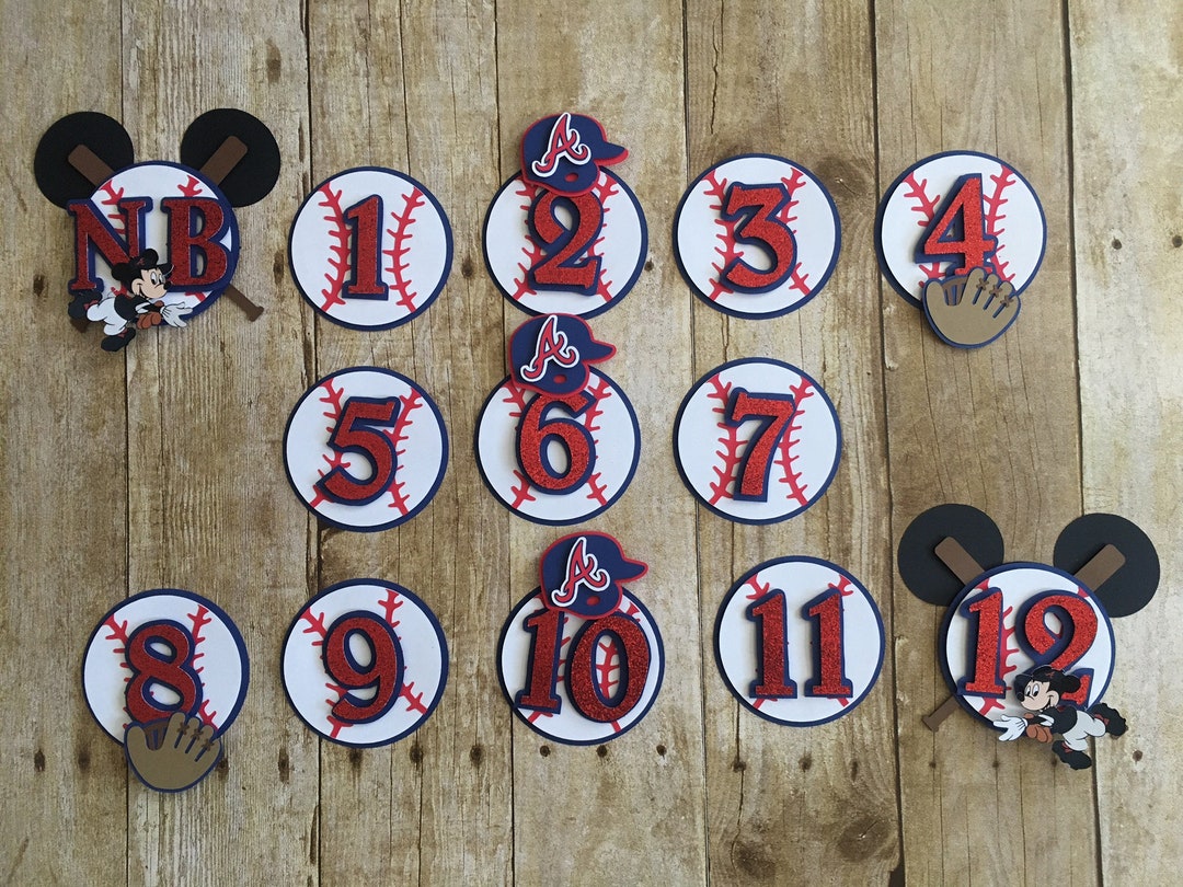 Atlanta Braves Mickey Inspired Milestone Banner/milestone Banner/braves ...