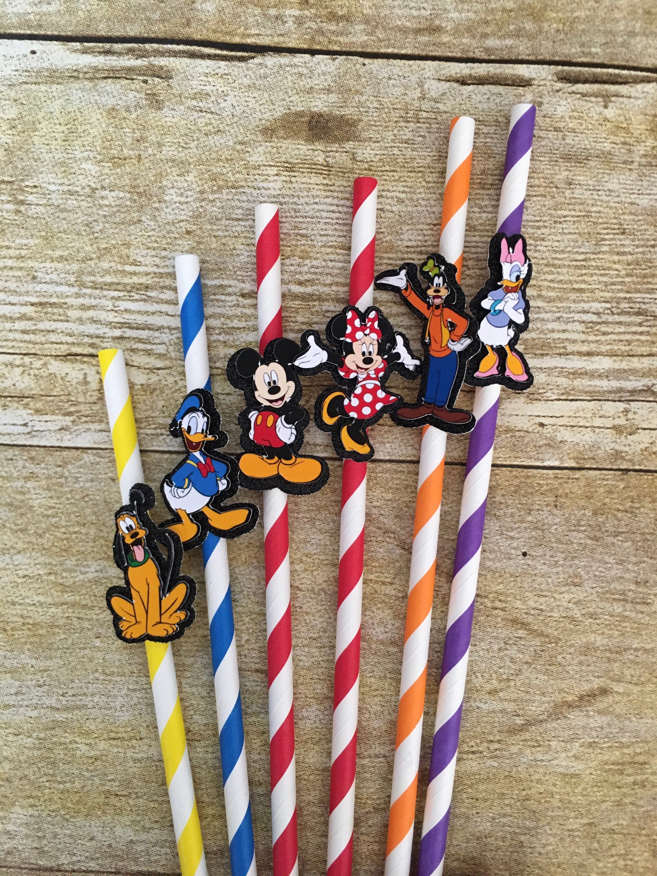 Mickey Mouse Clubhouse Paper Straws-12pcs - Etsy