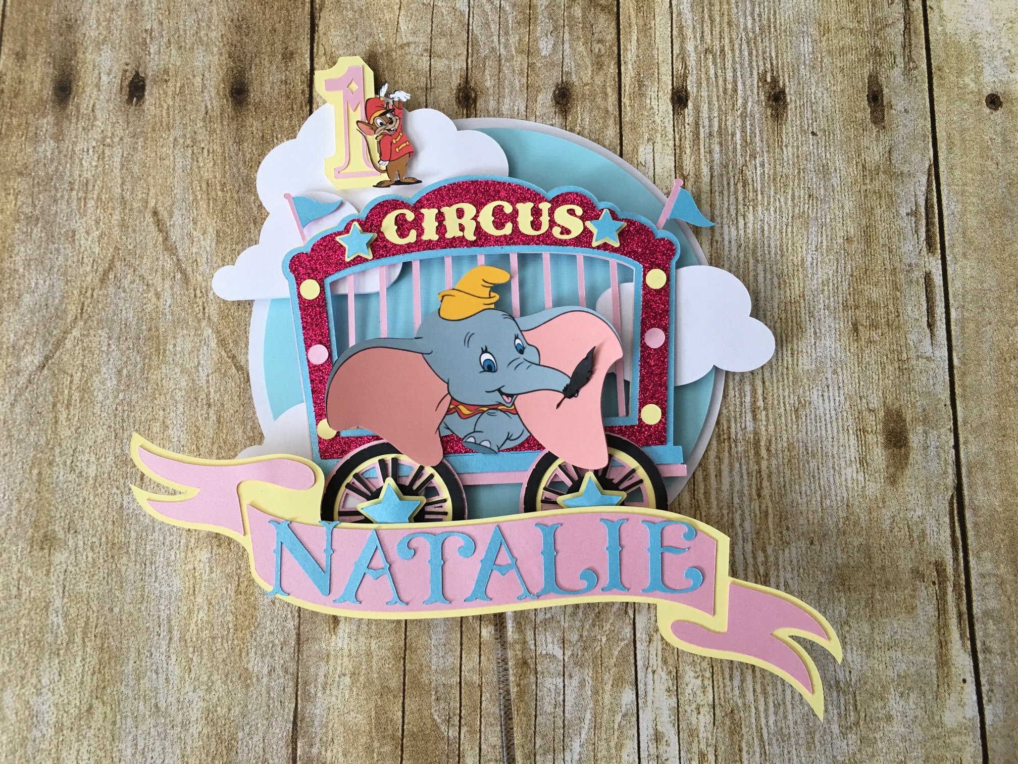 Dumbo Cake Topper/dumbo Theme/dumbo Birthday/cake Topper/ - Etsy