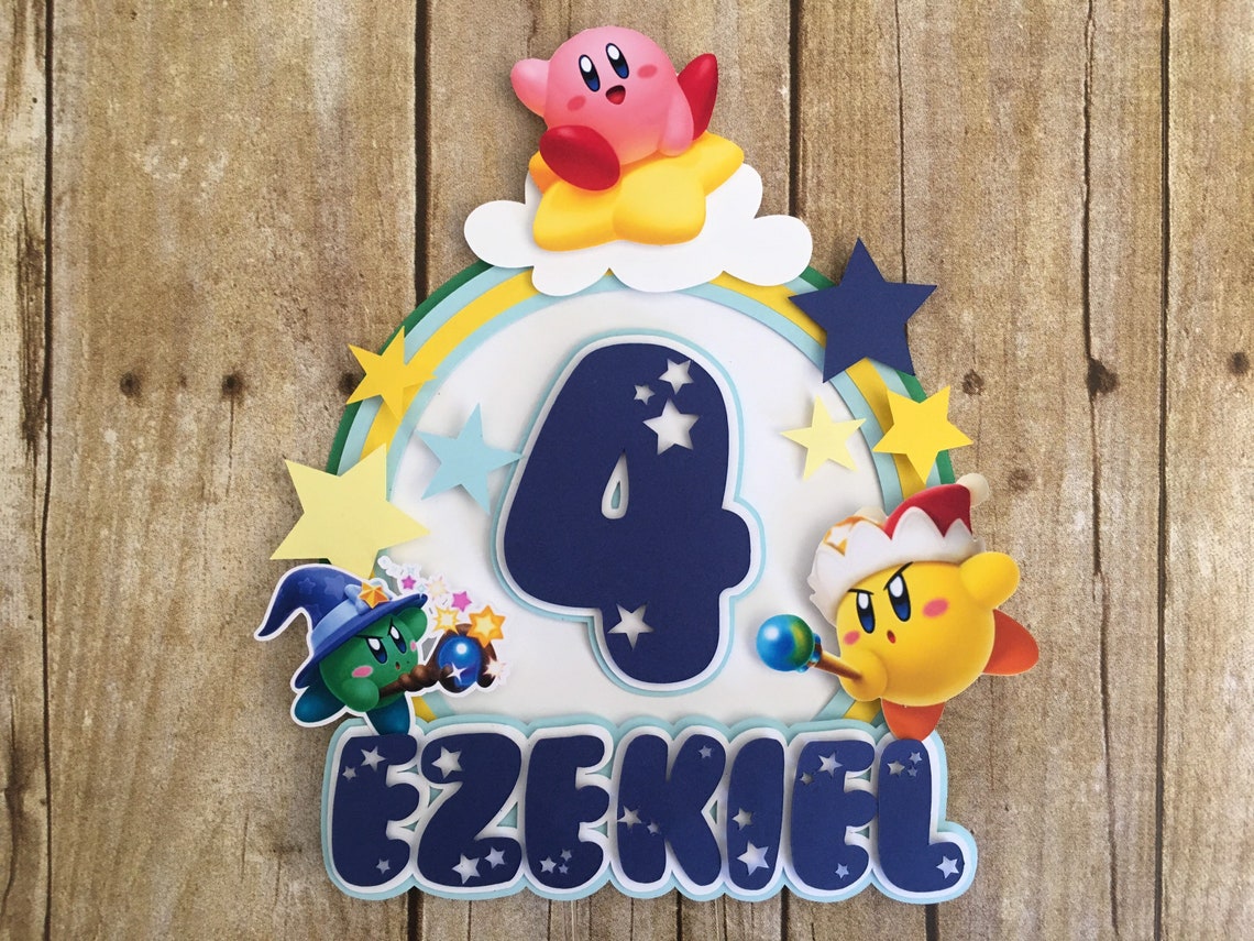 Kirby Cake Topper/gamer Cake Topper/ Video Game Party - Etsy
