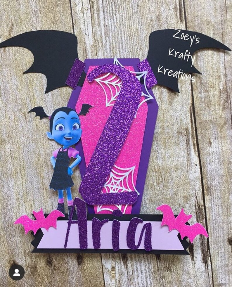 Vampirina Inspired Cake Topper/vampirina Party/vampirina Theme ...
