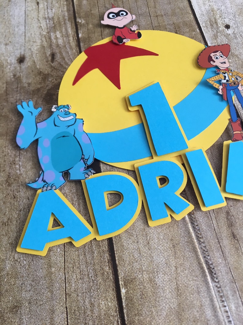 Pixar Cake Topper/pixar Party/pixar Theme/pixar Inpsired/pixar Birthday ...