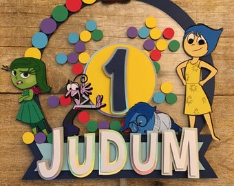 Personalized Inside Out Inspired Name and Number Glitter Die Cut/party ...