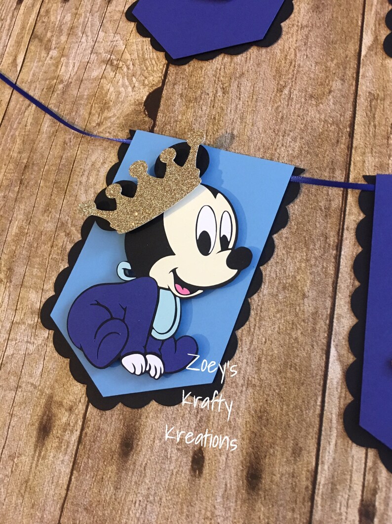 Baby Mickey Babyshower Banner/it's a Boy/baby Mickey - Etsy
